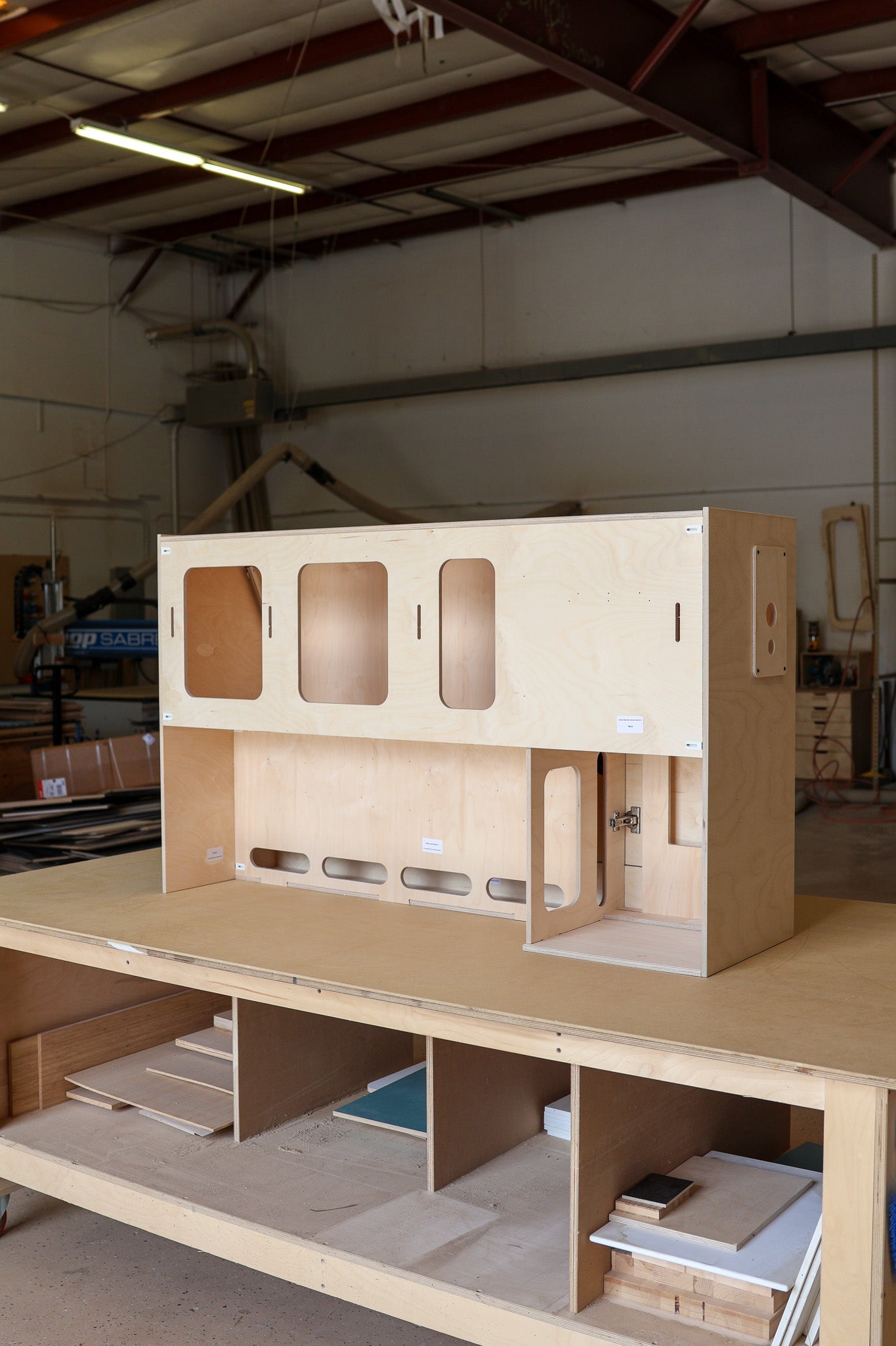 Transit Wheel Well Electrical Cabinet | Featherbuilt